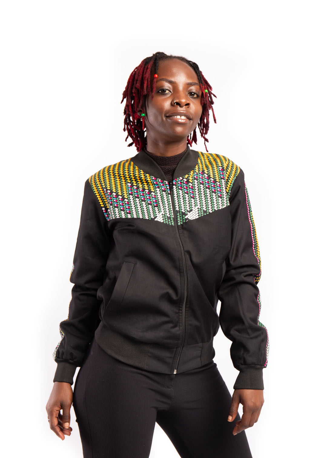 Striped Yoke Concrete Green Bomber Jacket – Lookslike Avido